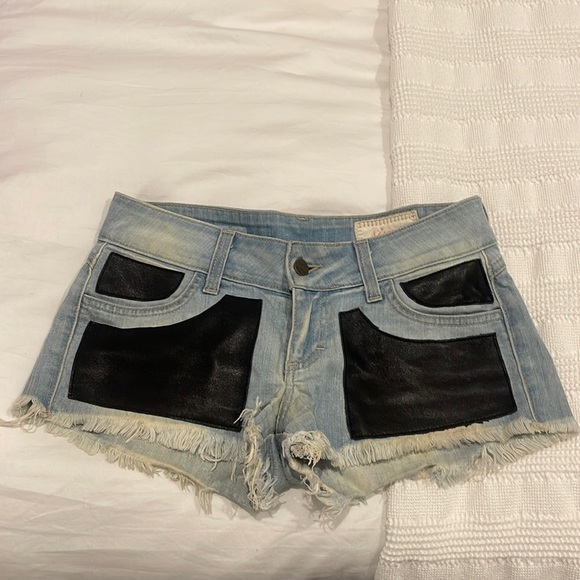 Siwy | Shorts | Siwy Micro Denim Jean Shorts With Real Leather Patches ...